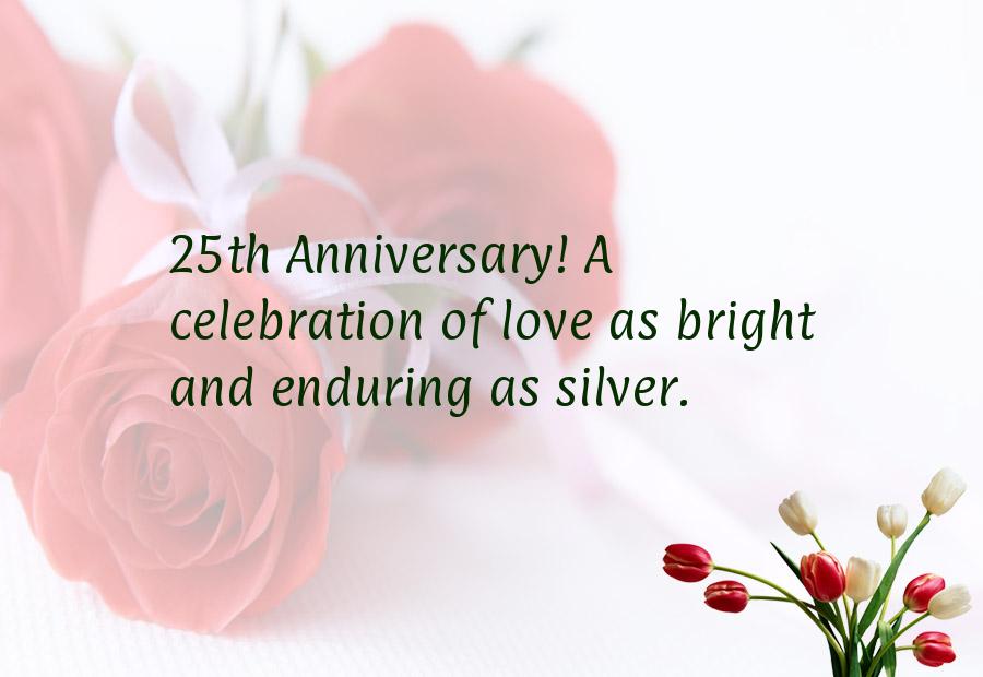 25th Wedding Anniversary Cards