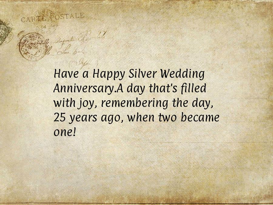 Happy 25th Wedding Anniversary Wishes