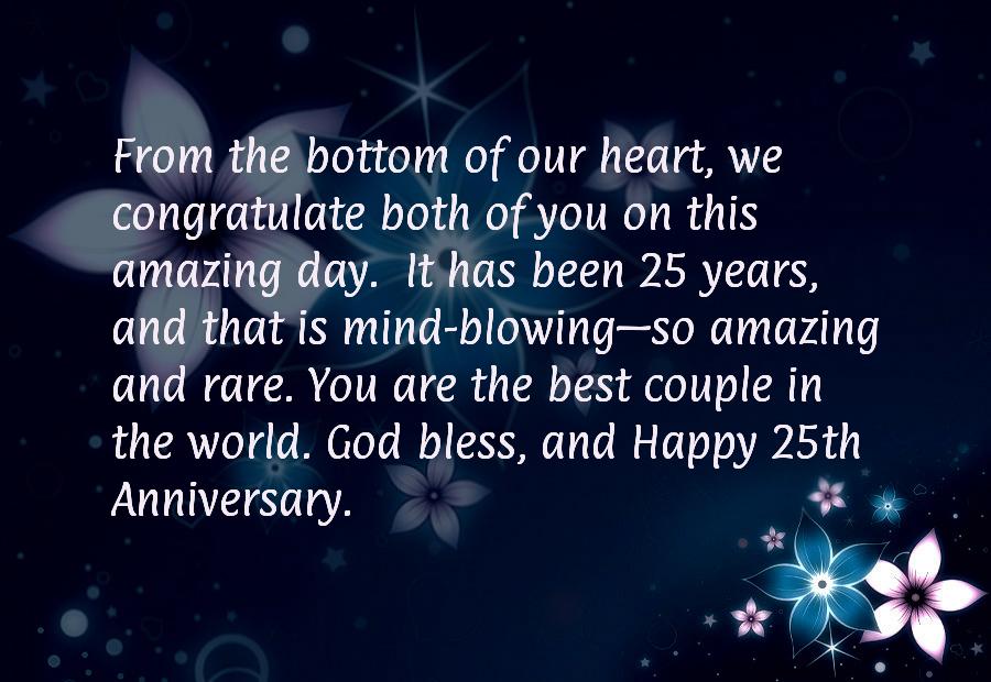 Happy 25th Wedding Anniversary Wishes